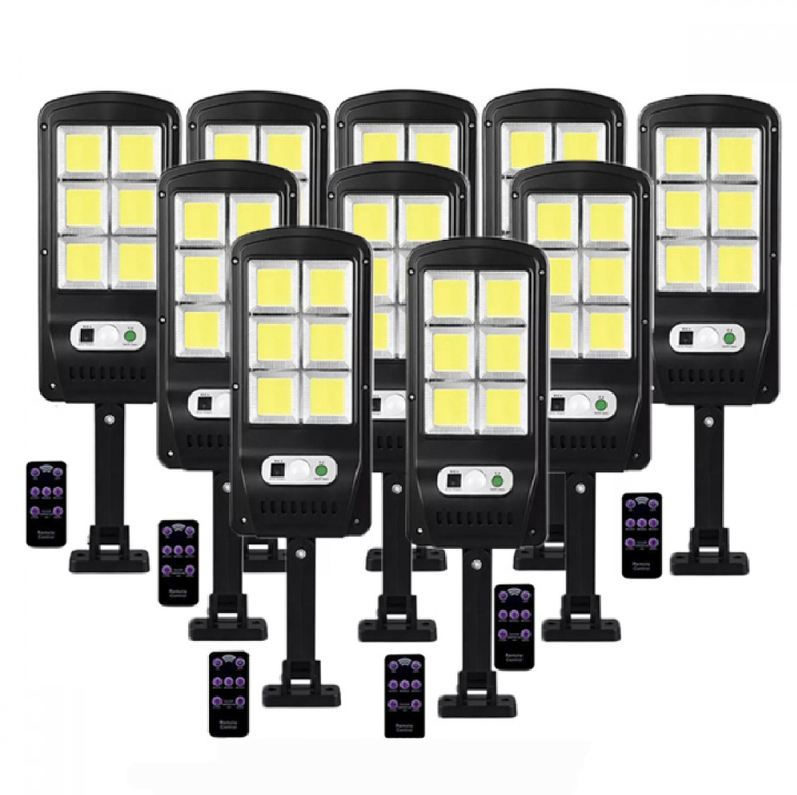 10 ΤΕΜ. ΗΛΙΑΚΗ ΛΑΜΠΑ ΜΕ ΑΙΣΘΗΤΗΡΑ ΚΙΝΗΣΗΣ 1200W – 6COB BK-818 - Online Mag