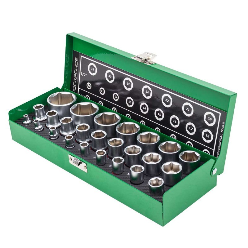 ΣΕΤ ΚΑΡΥΔΑΚΙΑ 25 ΤΕΜΑΧΙΩΝ 1/4"&1/2" (4-32mm) - ROCKFORCE - Online Mag