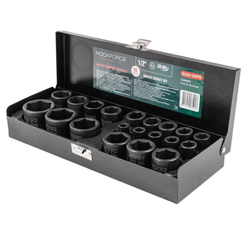 ΚΡΟΥΣΤΙΚΑ ΚΑΡΥΔΑΚΙΑ 1/2" (8-32mm) 20 ΤΕΜΑΧΙΑ - ROCFORCE - Online Mag
